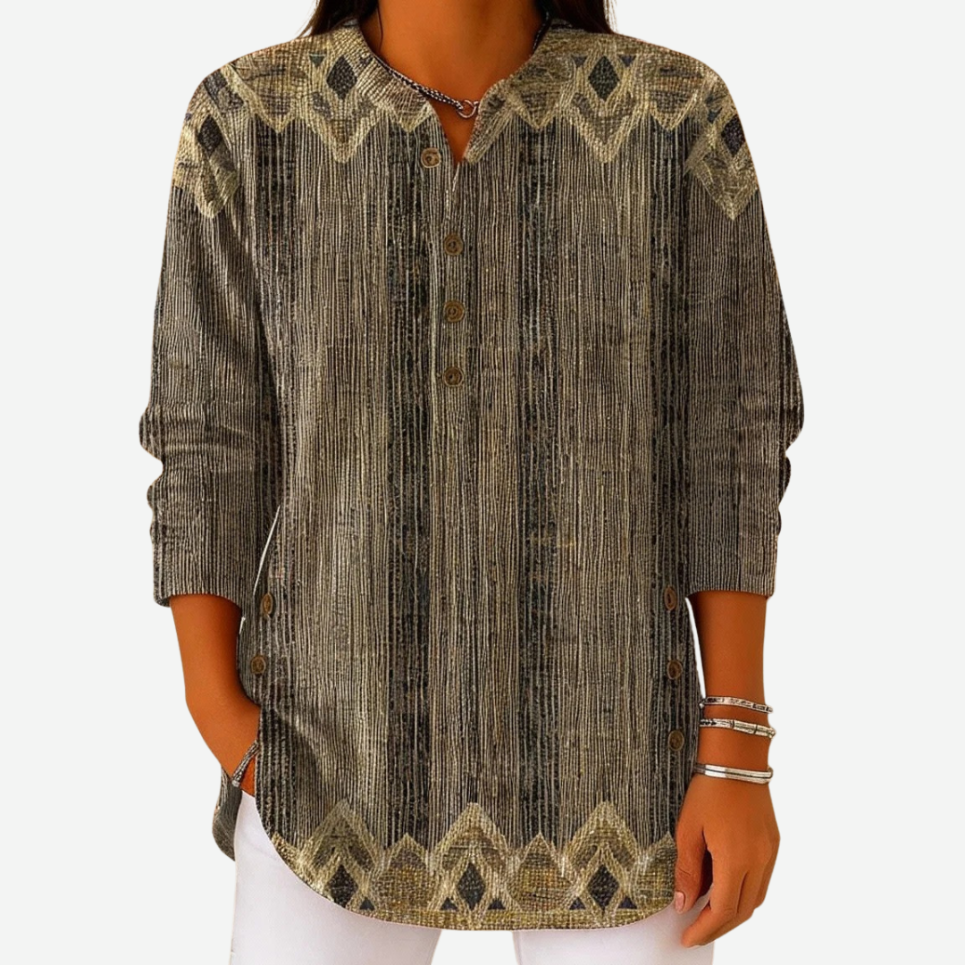 Vintage Striped Tunic blouse – Finesse Montreal Boutique
