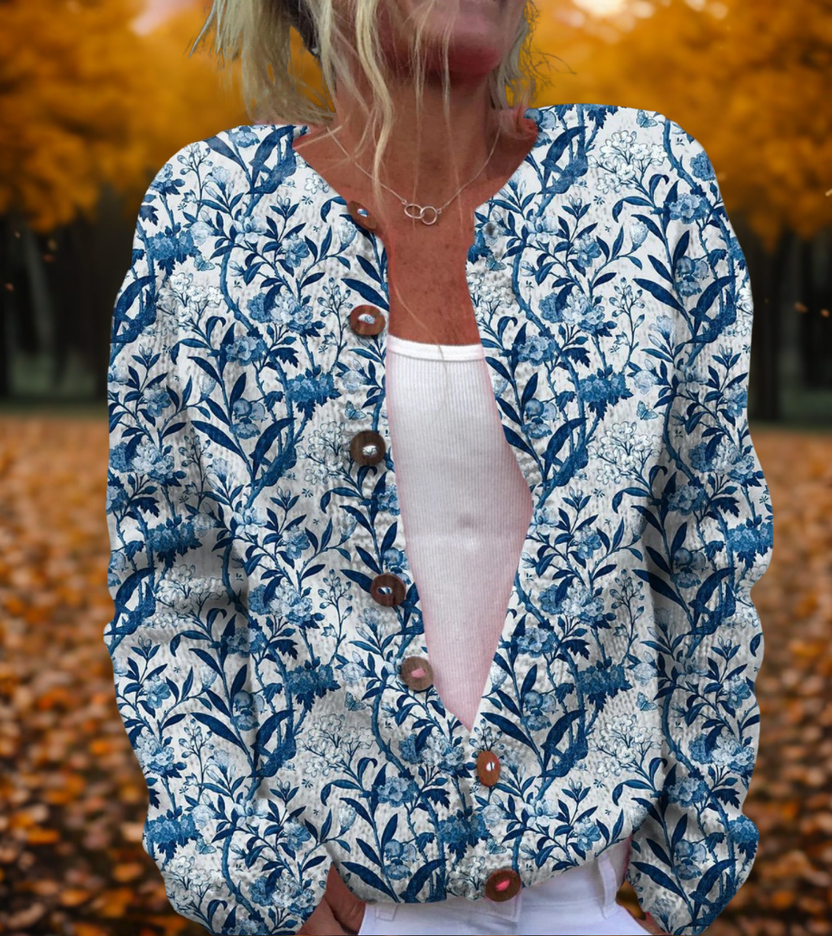 Mary - Floral Design Cardigan – Finesse Montreal Boutique